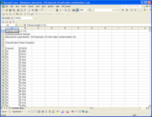 APPLICATION EXAMPLE: Oil Contaminants (continued) - Particle Shape Particle Size